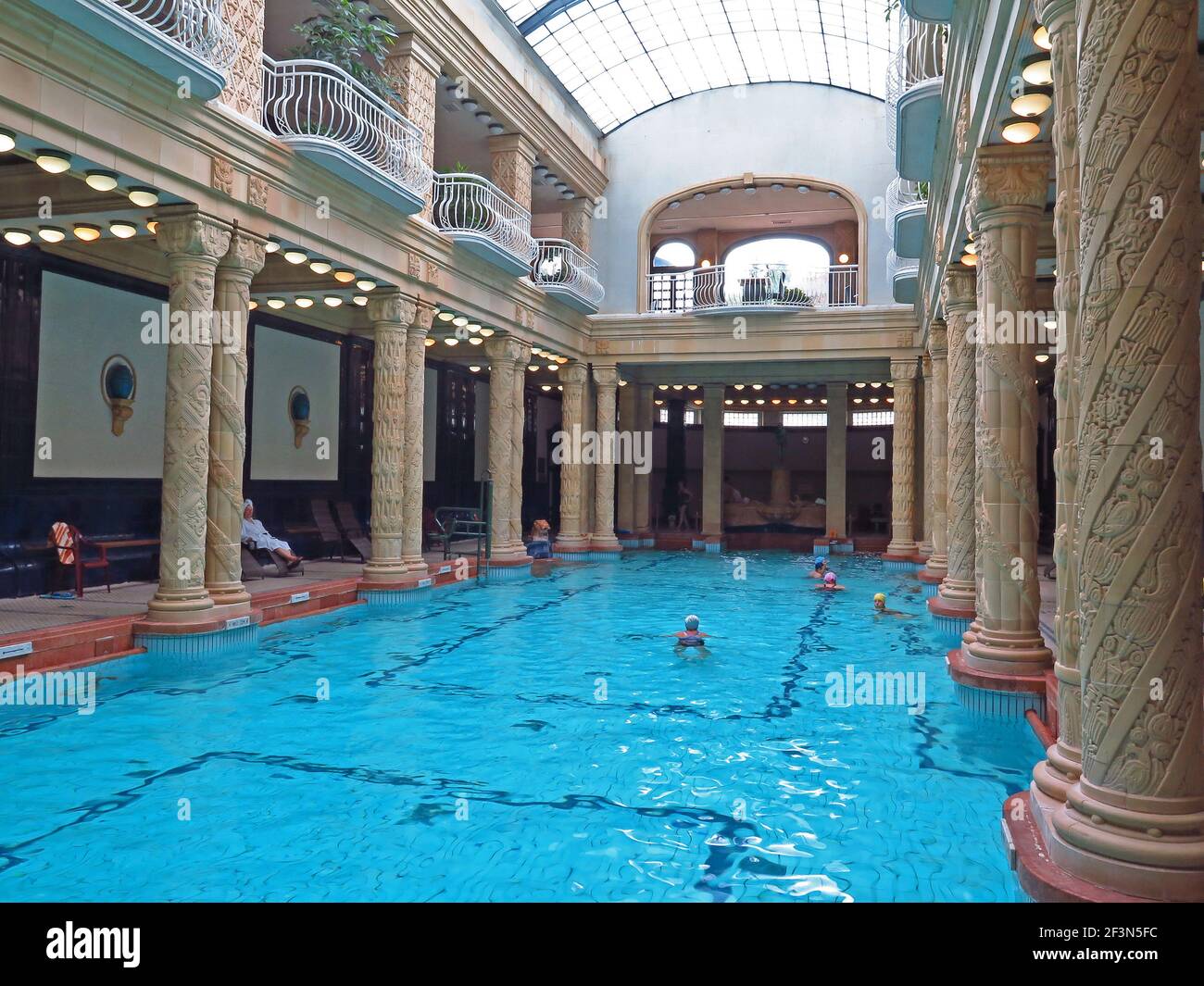 Art nouveau style Gellert hotel and bath complex with thermal bath has ...