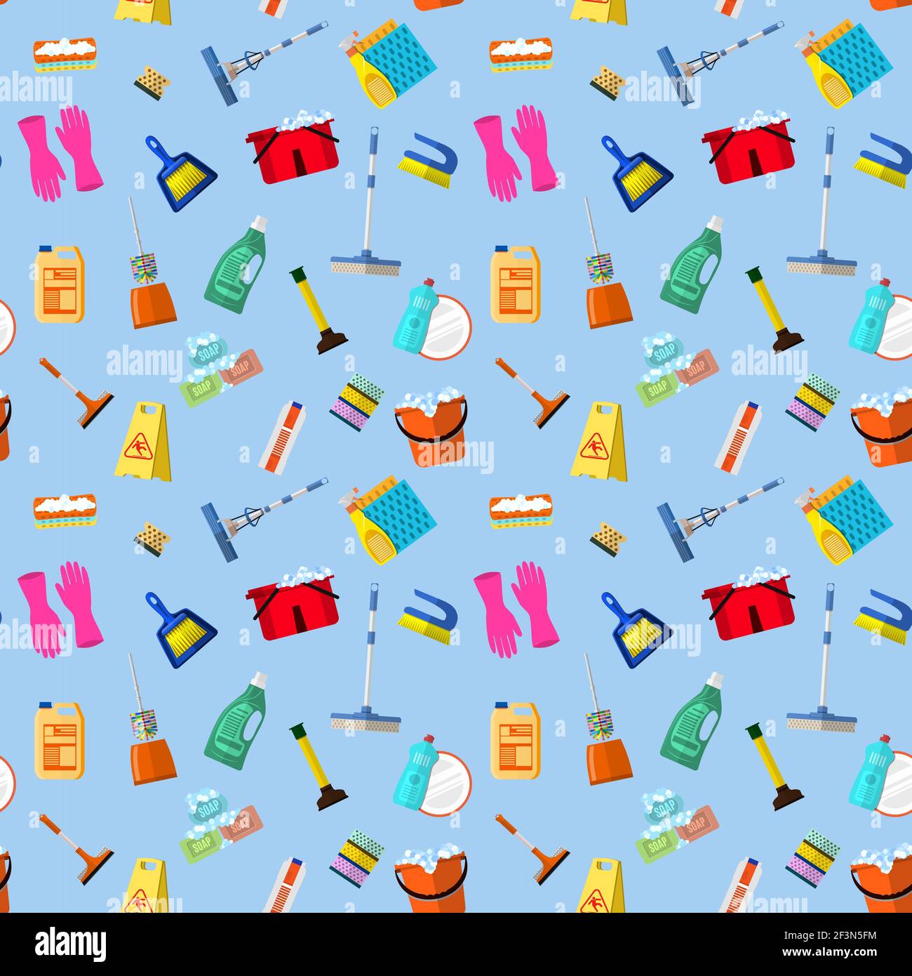 Cleaning seamless pattern Stock Vector Image & Art - Alamy