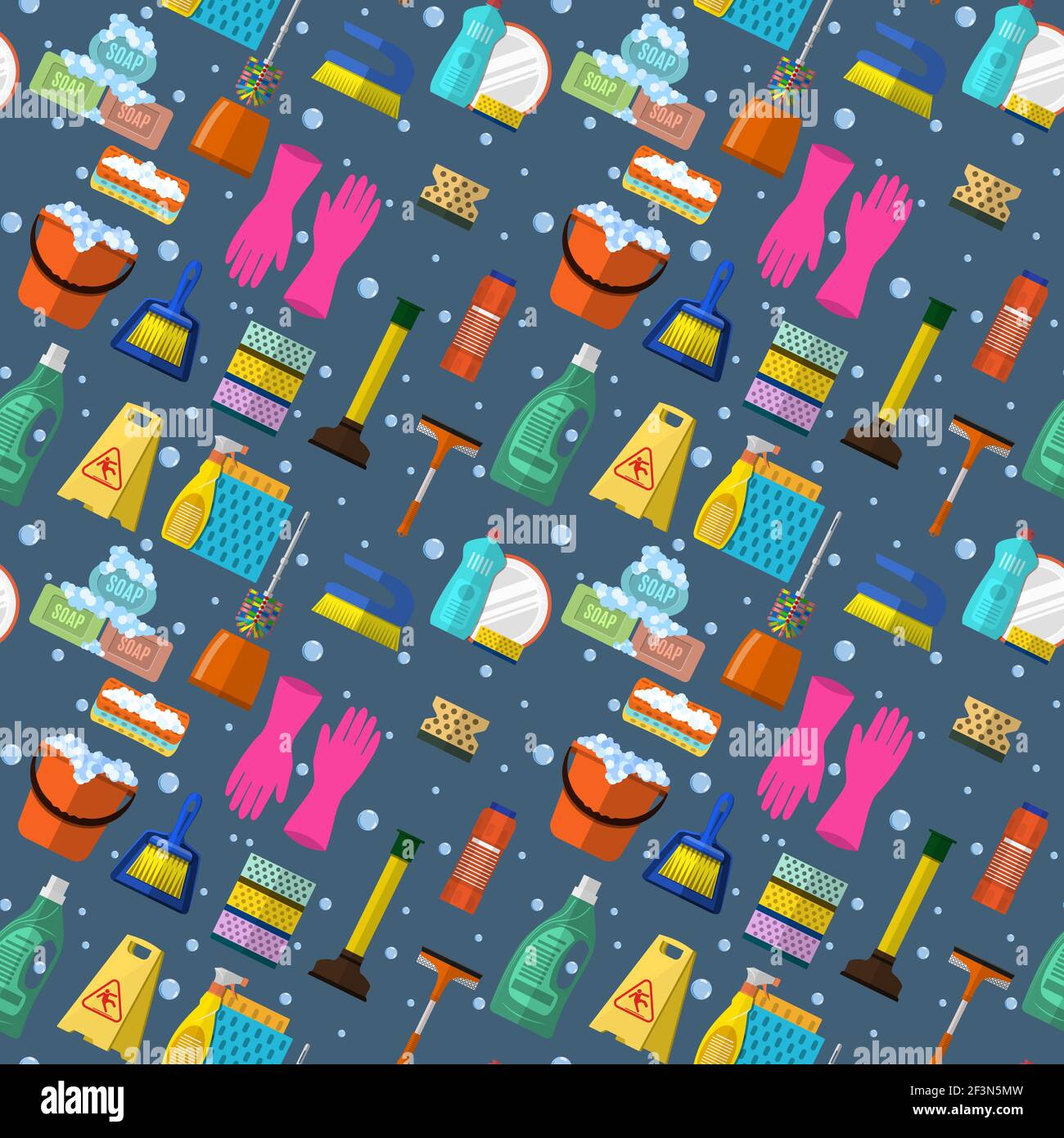 Cleaning seamless pattern Stock Vector Image & Art - Alamy