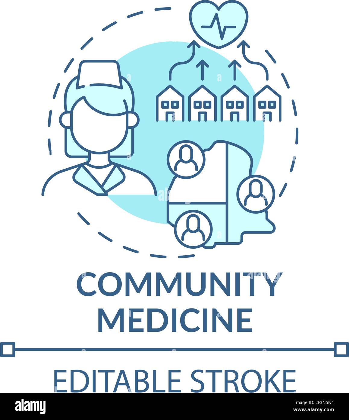 Community medicine blue concept icon Stock Vector Image & Art - Alamy