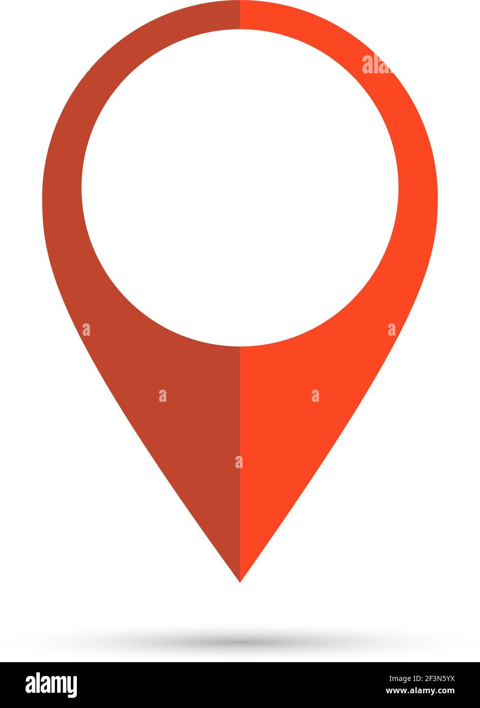 Red geo pin as logo with copy space on white Stock Vector Image & Art ...