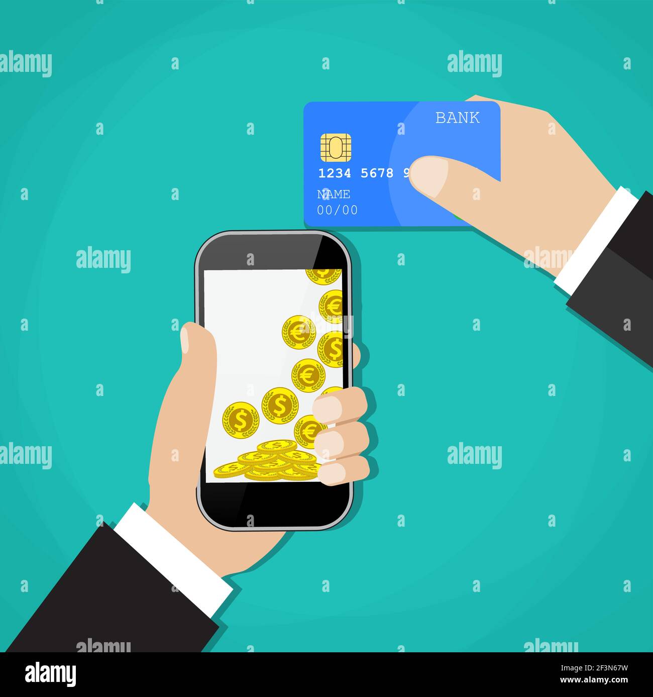 Hands business man tablet Stock Vector Images - Alamy