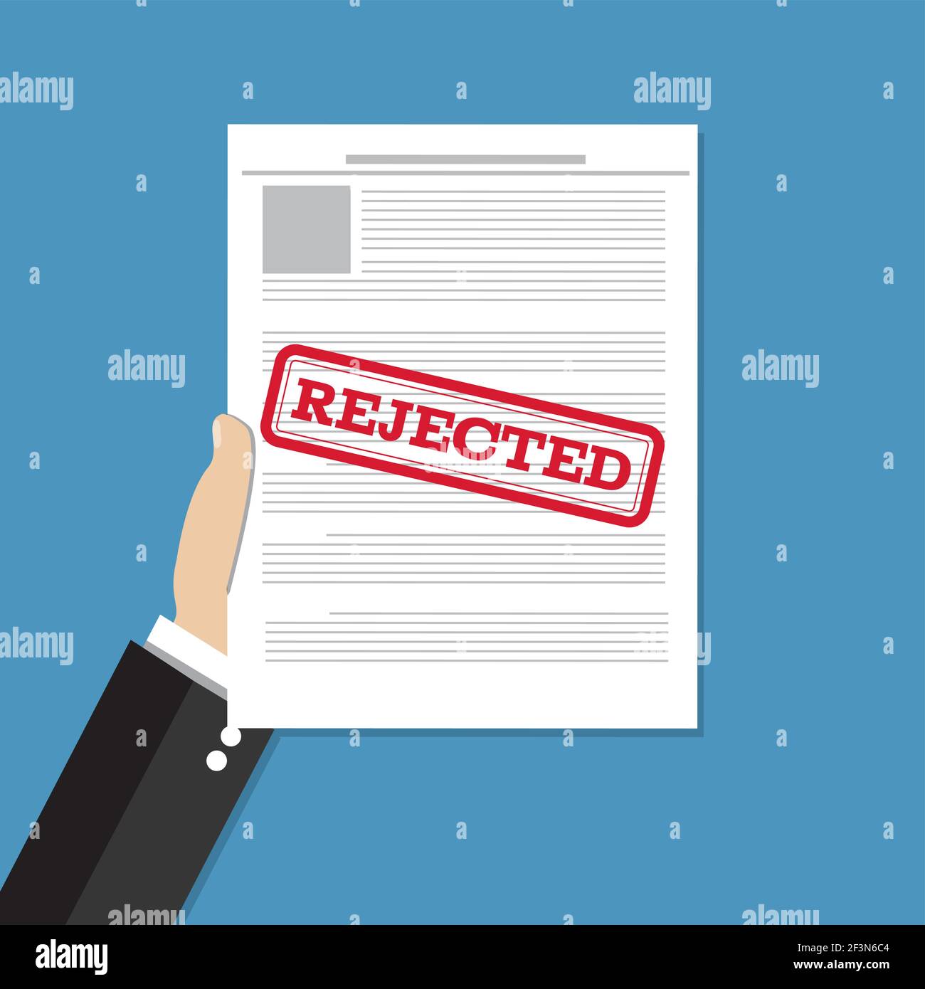 Hand holds rejected document Stock Vector Image & Art - Alamy