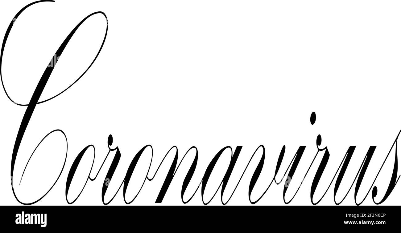 Coronavirus Text sign illustration on white background Stock Vector ...