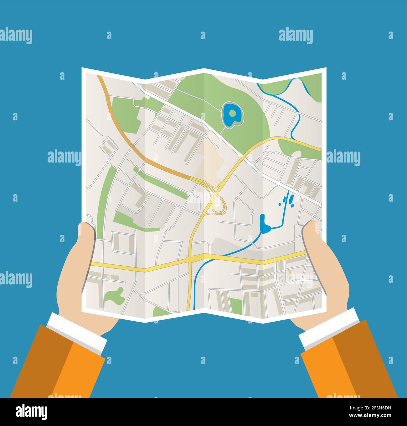 Folded paper map hi-res stock photography and images - Alamy