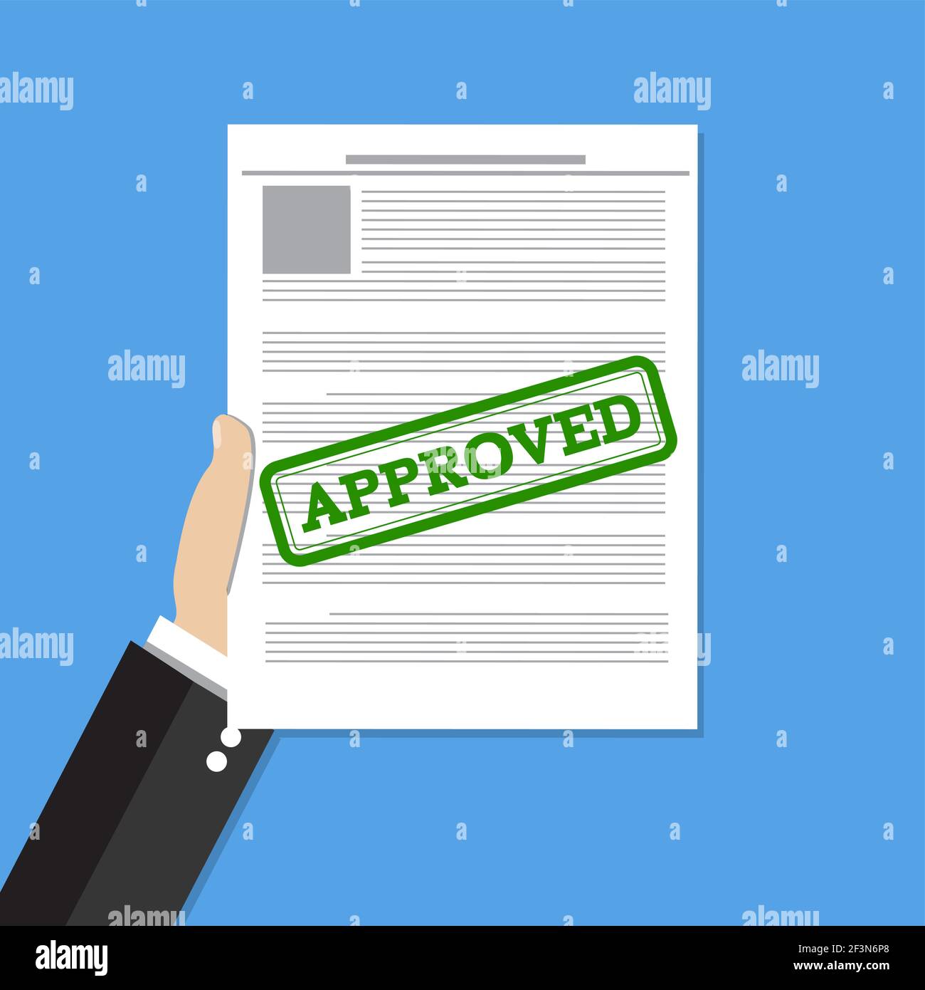 Valid document icon flat Stock Vector Images - Alamy