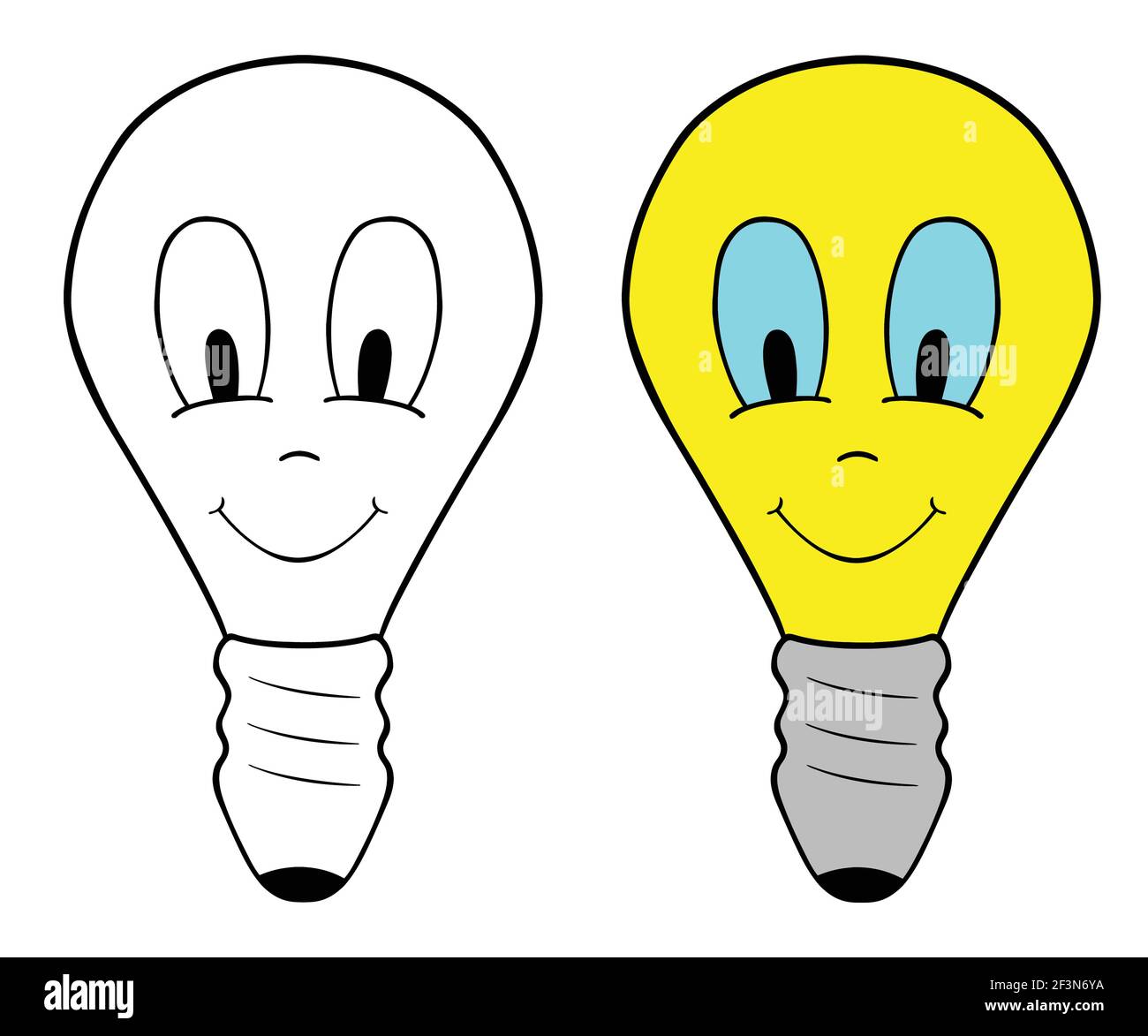 light bulb cartoon Stock Vector Image & Art - Alamy