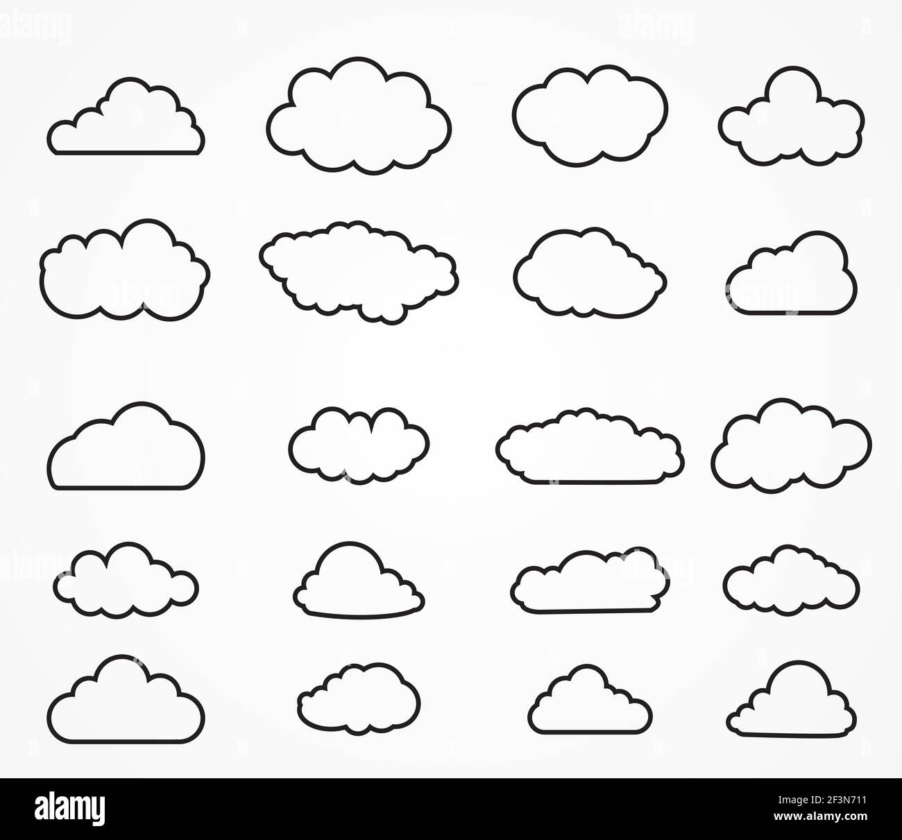 Cloud shapes collection Stock Vector Image & Art - Alamy