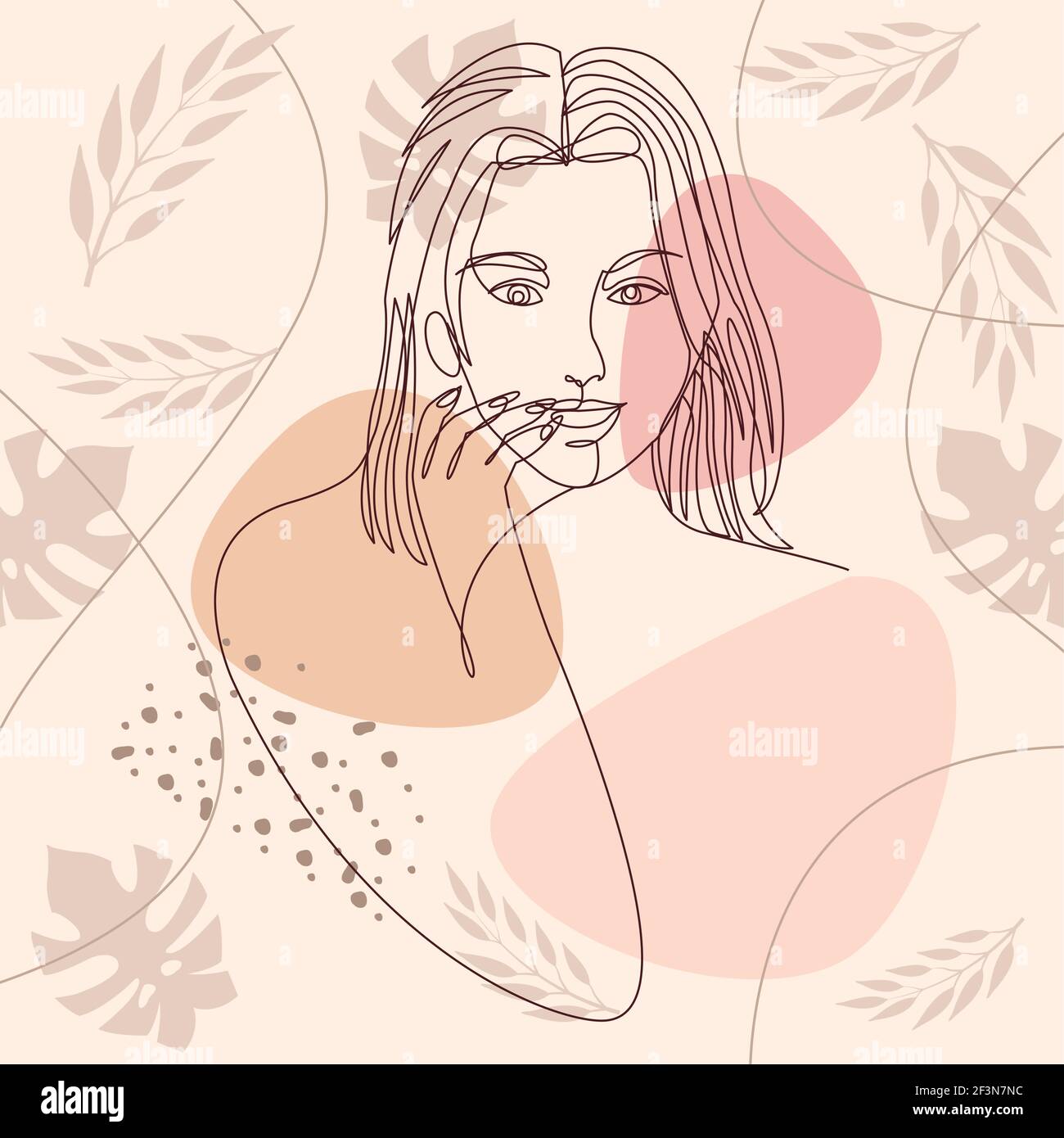woman nature drawn Stock Vector Image & Art - Alamy
