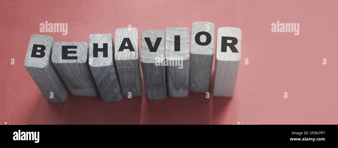 Behavior Word In Wooden Cube. Psychology human resources management ...