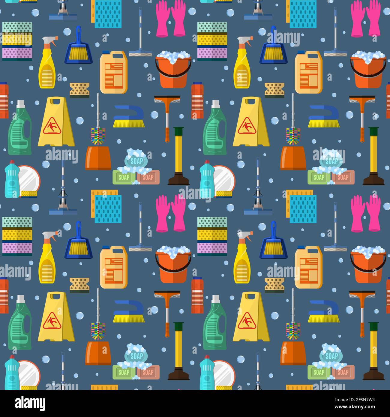 Cleaning seamless pattern Stock Vector Image & Art - Alamy