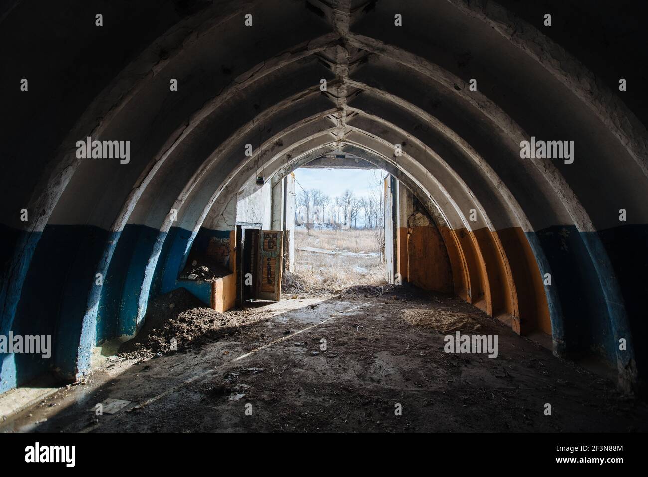 Abandoned underground depot in Soviet military base Stock Photo - Alamy