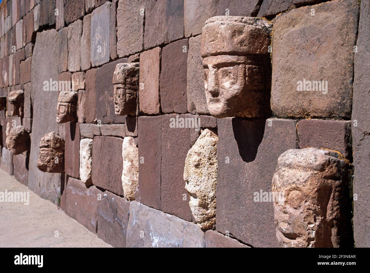 Tihuanaco, or Tiwanaku, is a Pre-Columbian Inca site, there are carved ...