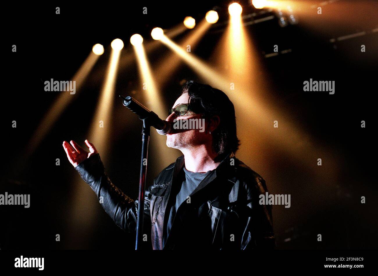 LEAD SINGER OF U2 BONO PLAYING A PREPARATION GIG AT THE LONDON ASTORIA ...