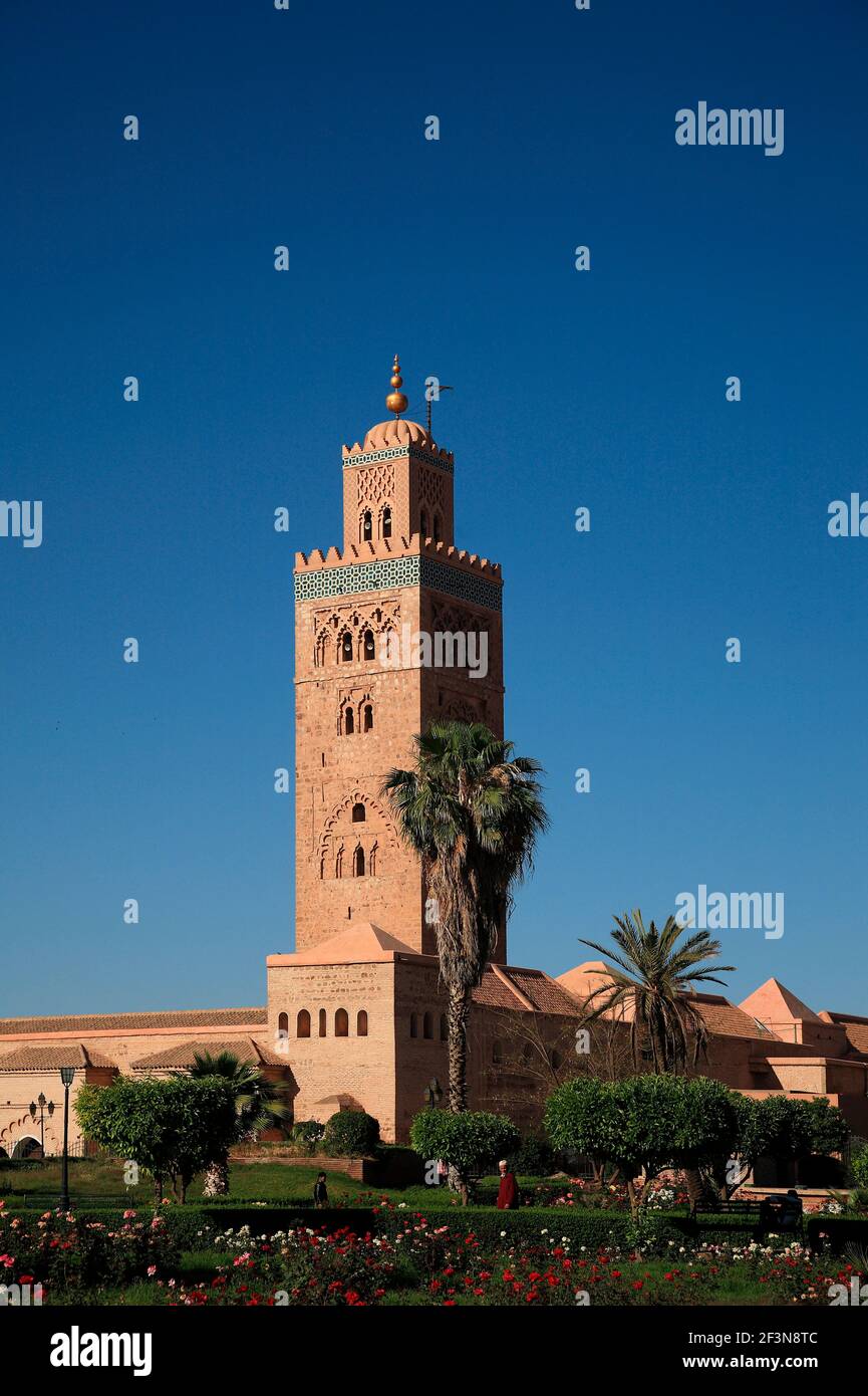 The Koutoubia Mosque is the largest mosque in Marrakesh and the minaret ...