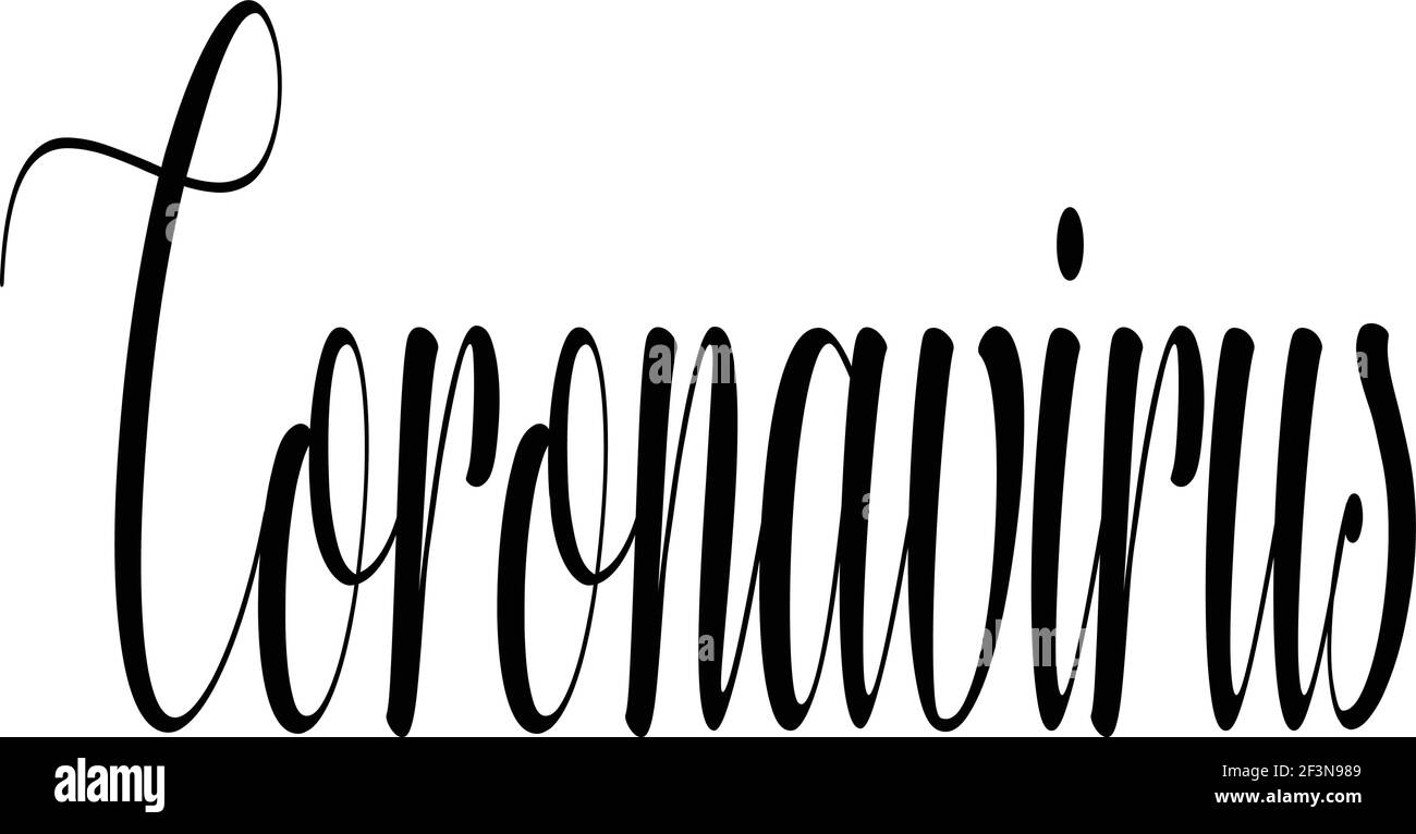 Coronavirus Text sign illustration on white background Stock Vector ...