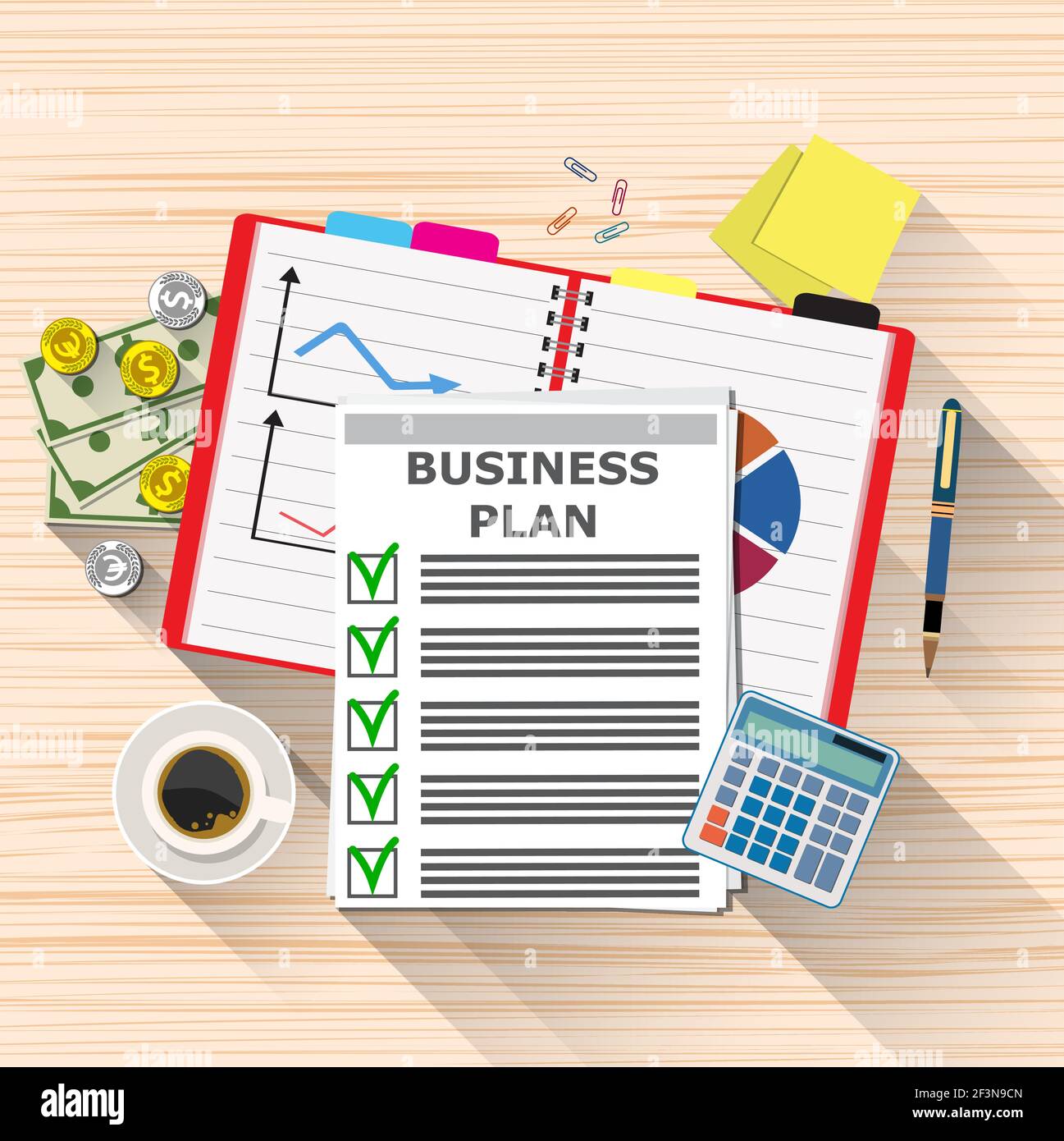 Business plan document papers Stock Vector Image & Art - Alamy
