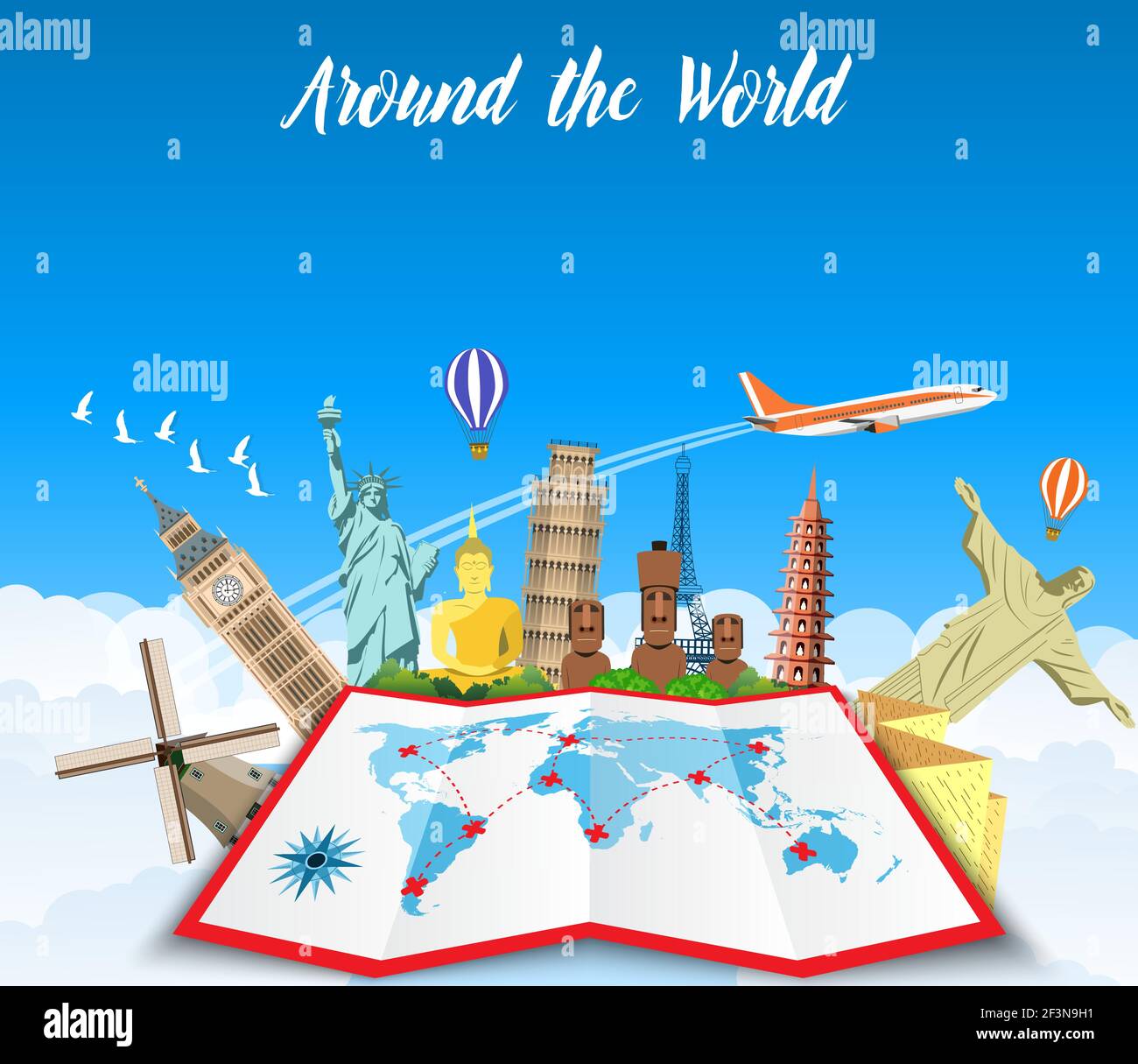 World Travel. Planning summer vacations Stock Vector Image & Art - Alamy