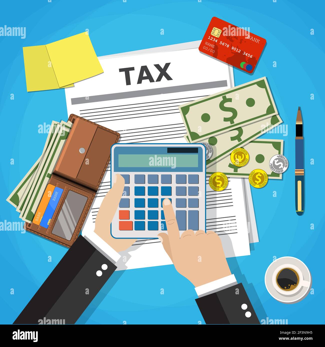 tax payment design Stock Vector Image & Art - Alamy