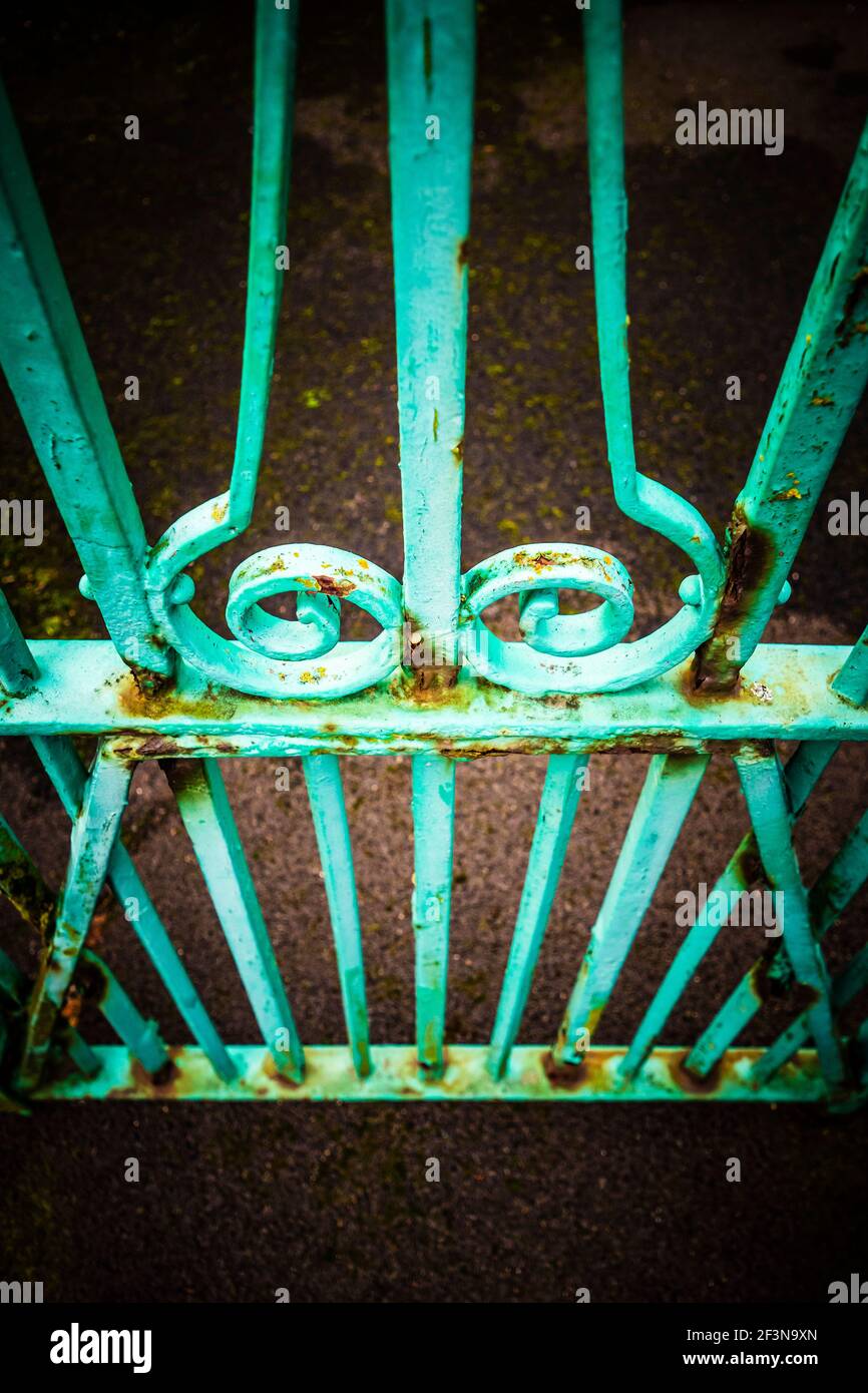 Rusty wrought iron gate hi-res stock photography and images - Alamy