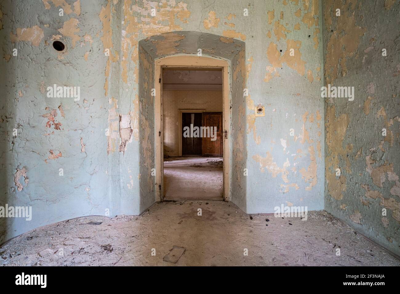 interior of an old abandoned castle Stock Photo - Alamy
