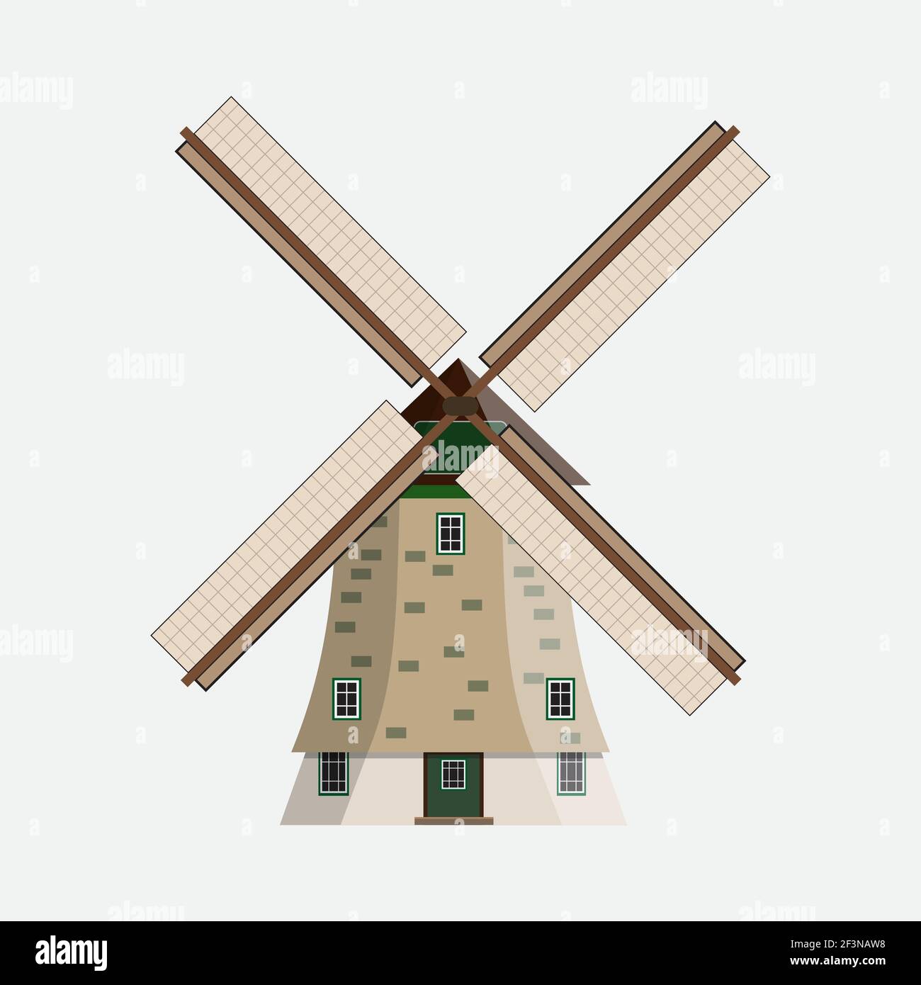 Wind mill Illustration Stock Vector Image & Art - Alamy