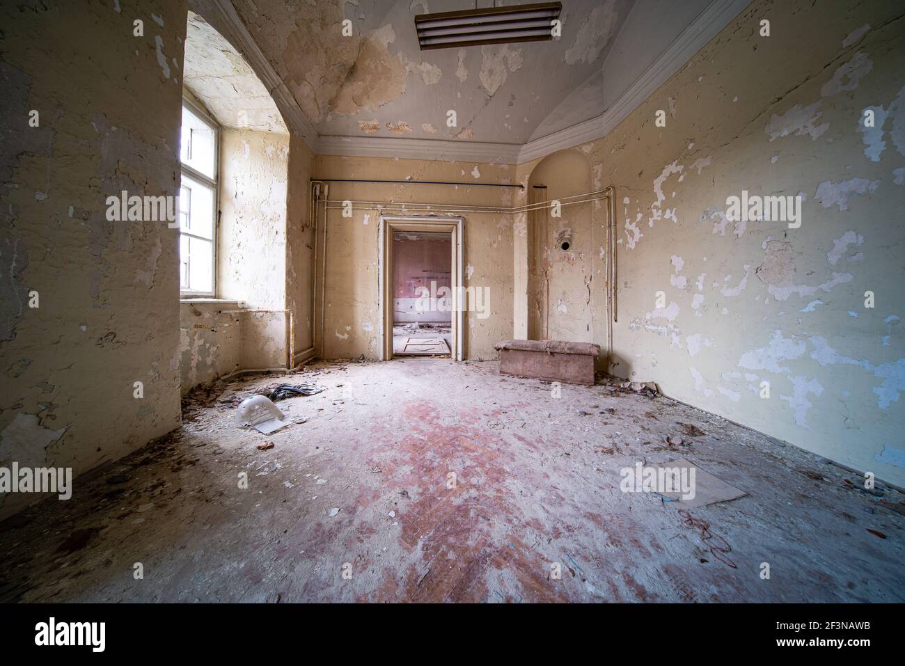 interior of an old abandoned castle Stock Photo - Alamy