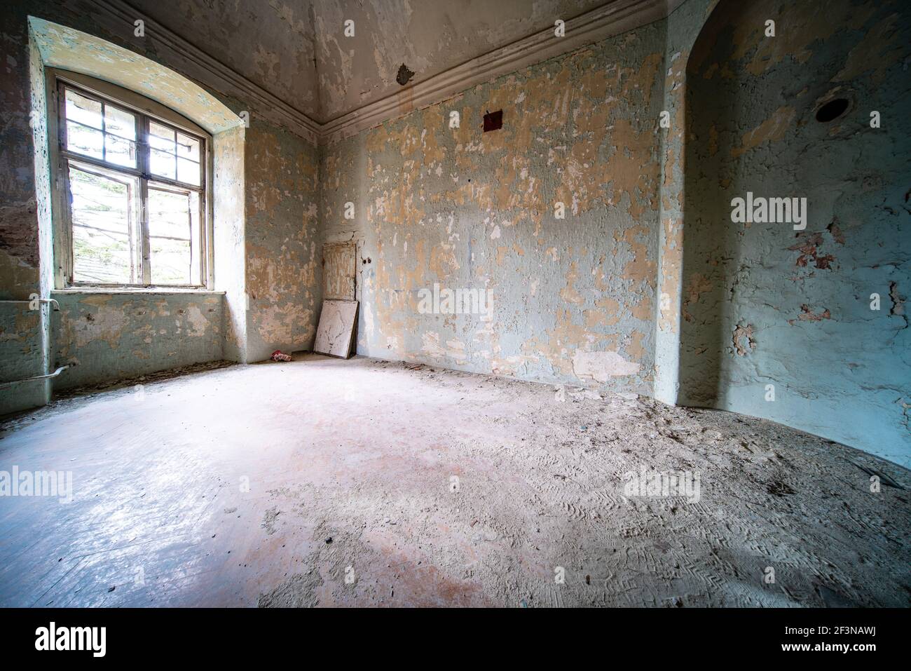 interior of an old abandoned castle Stock Photo - Alamy