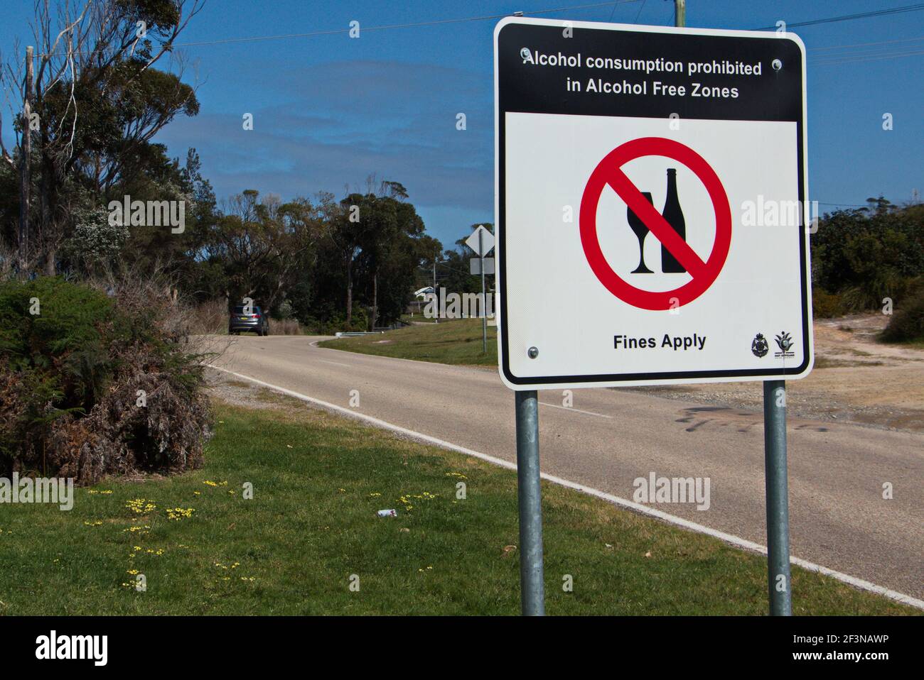 Alcohol Free Zone in Australia Stock Photo - Alamy