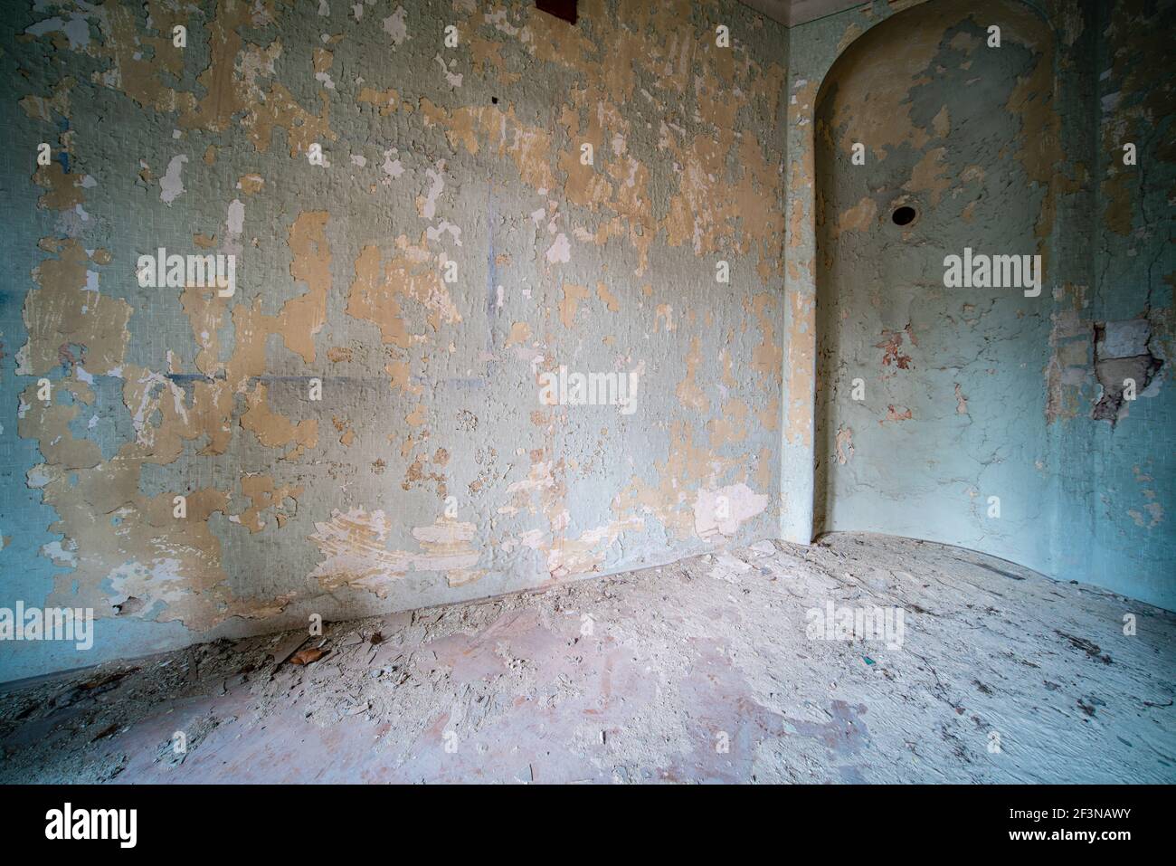 interior of an old abandoned castle Stock Photo - Alamy