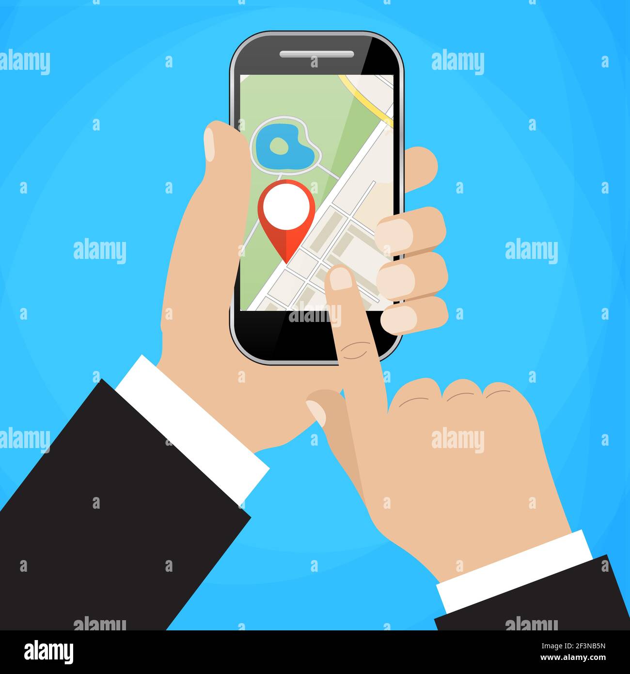 Mapping by hand Stock Vector Images - Alamy