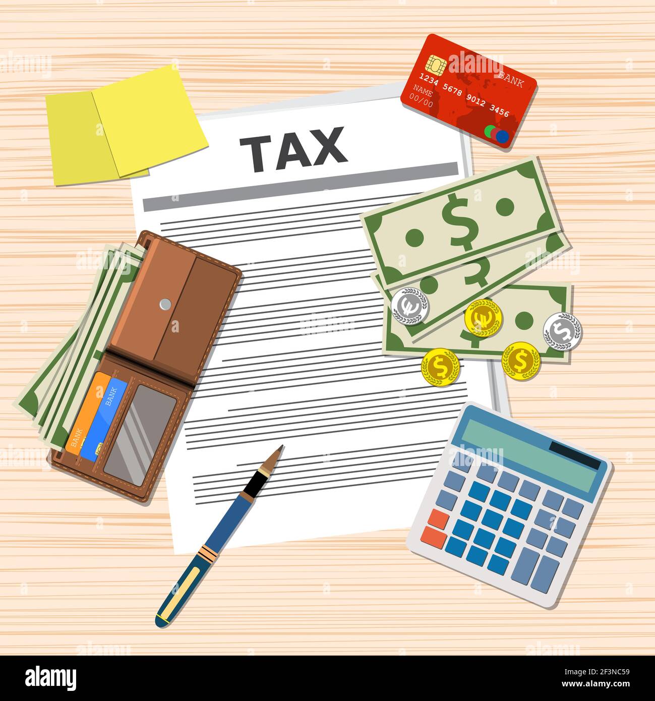 tax payment design Stock Vector Image & Art - Alamy