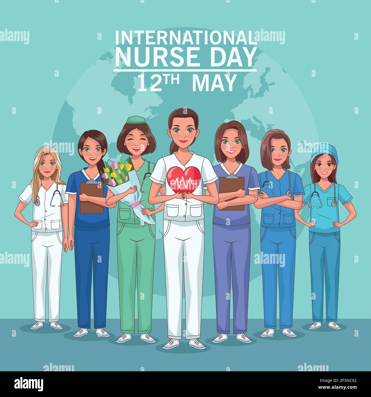 nurse group staff Stock Vector Image & Art - Alamy