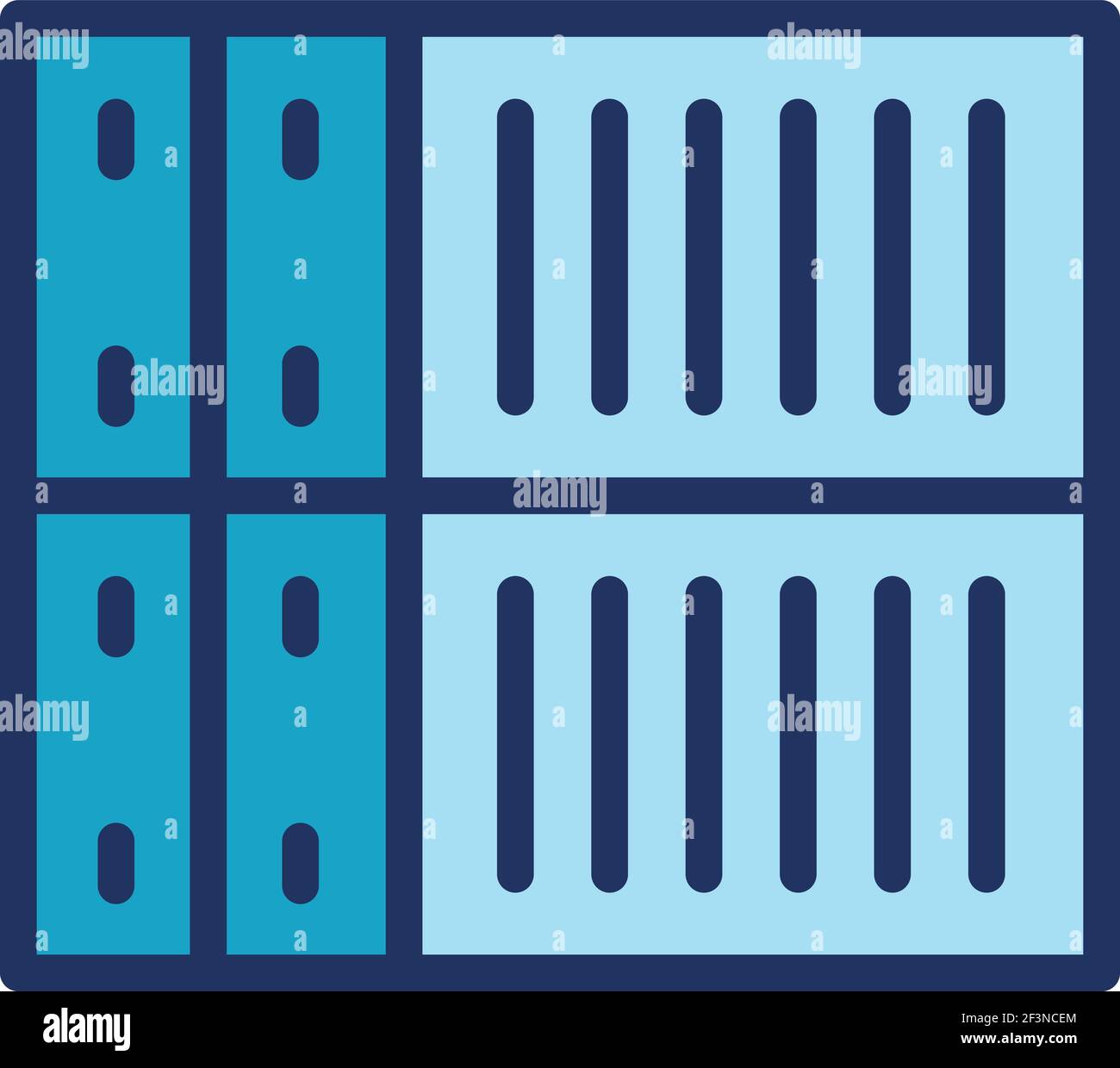 Port cargo container icon. Outline Port cargo container vector icon for ...