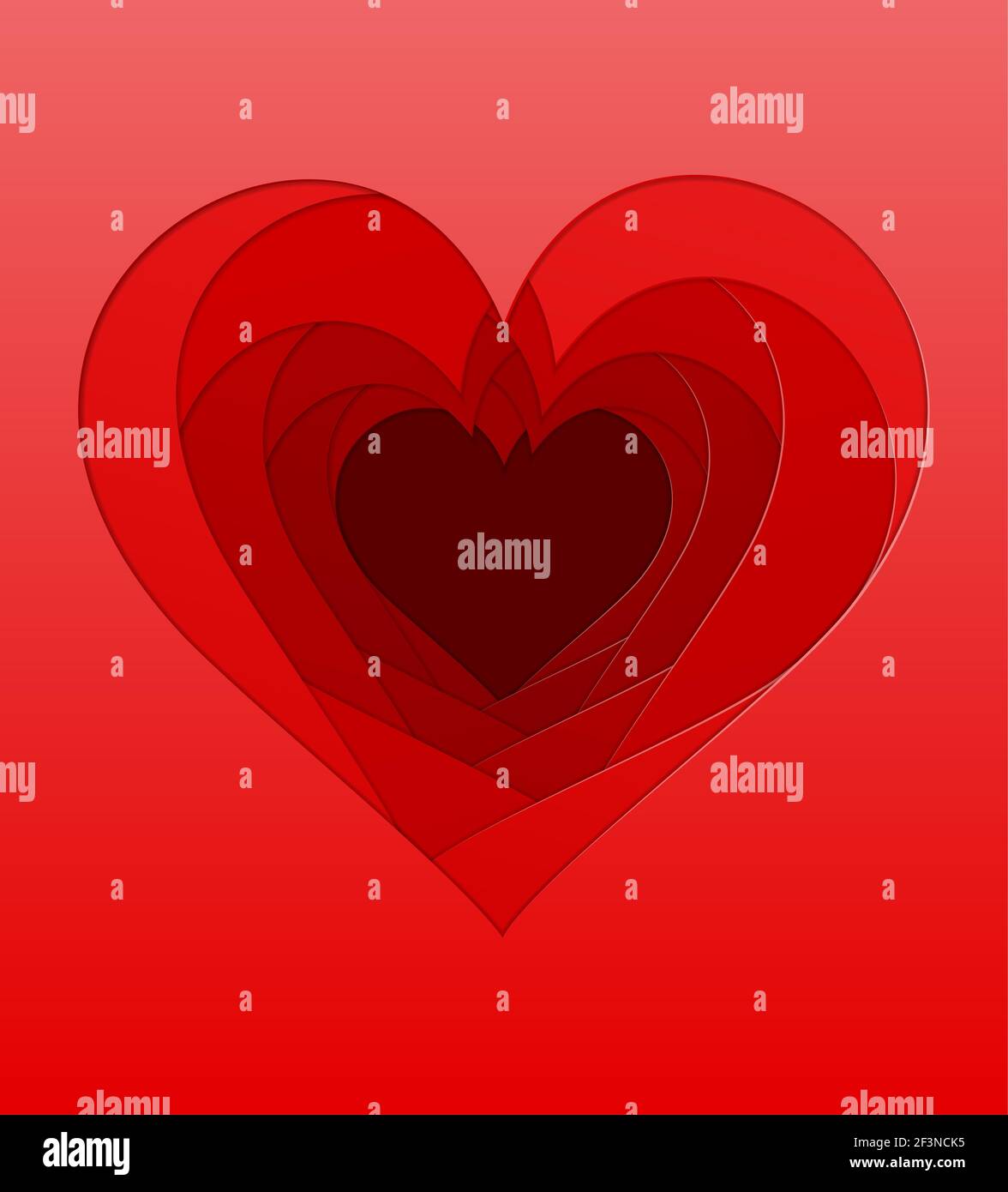 heart cut paper layers with shadow for design vector illustration Stock ...