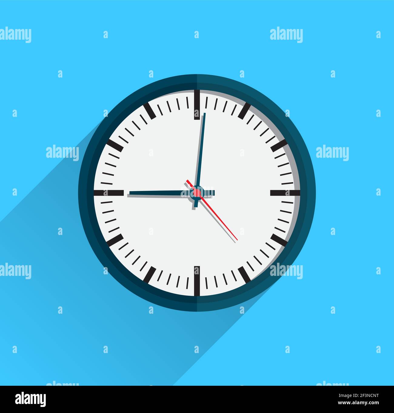 Clock flat icon Stock Vector Image & Art - Alamy