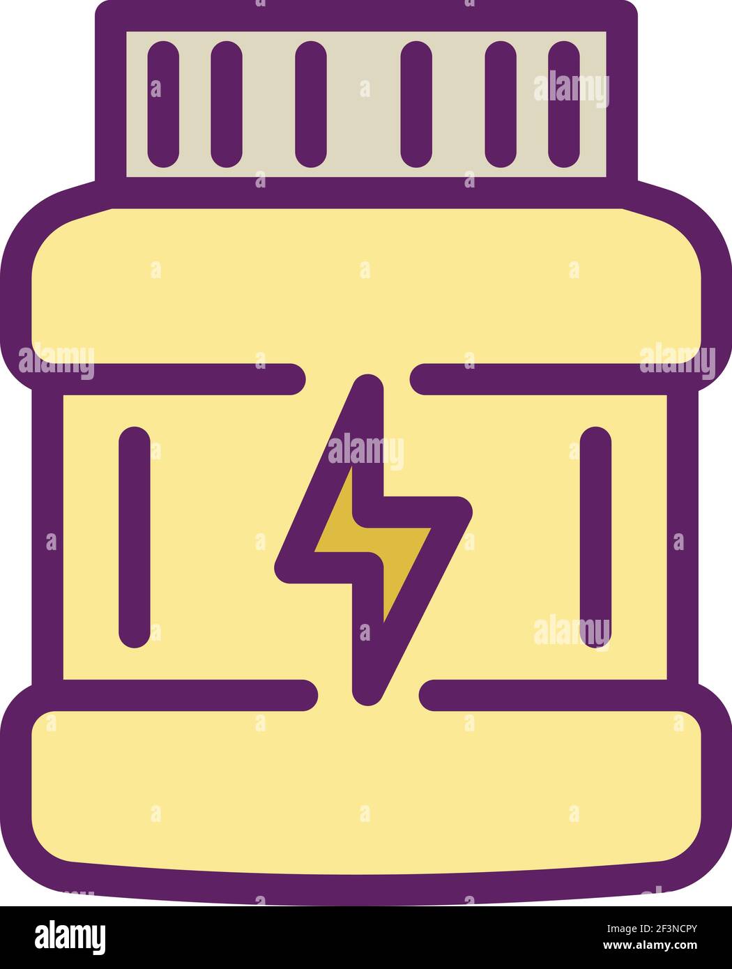 Sport nutrition energy jar icon. Outline Sport nutrition energy jar ...