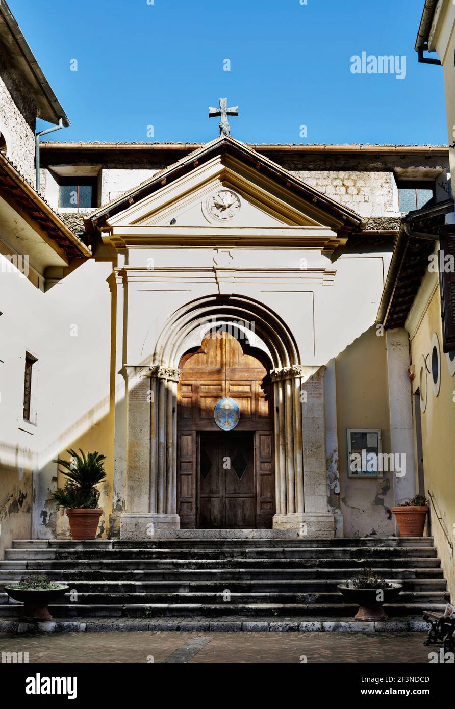 Church of Santo Stefano in Alatri ,beautiful exterior with wooden ...