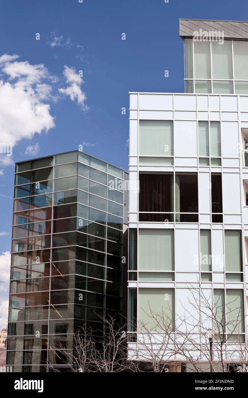 View of southwest facade of Denver Art Museum Residences, Denver ...
