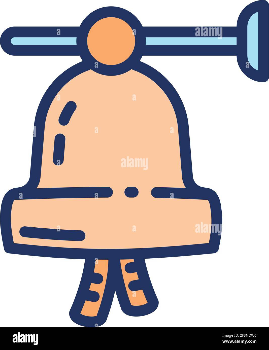 Ship bell icon. Outline ship bell vector icon for web design isolated ...