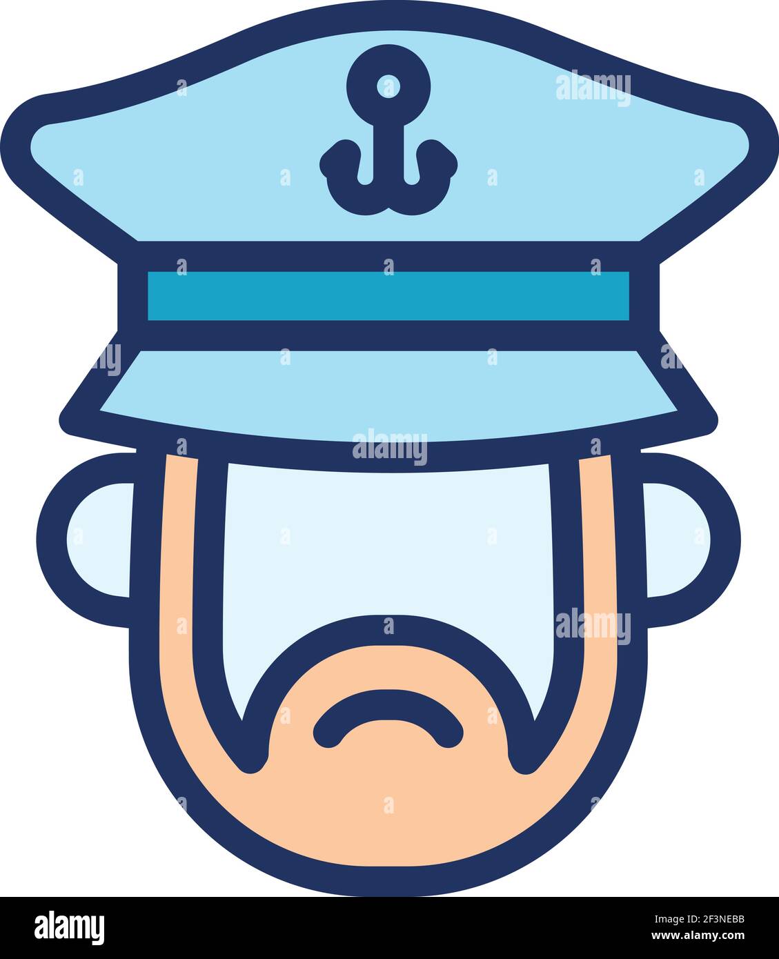 Ship captain icon. Outline Ship captain vector icon for web design ...