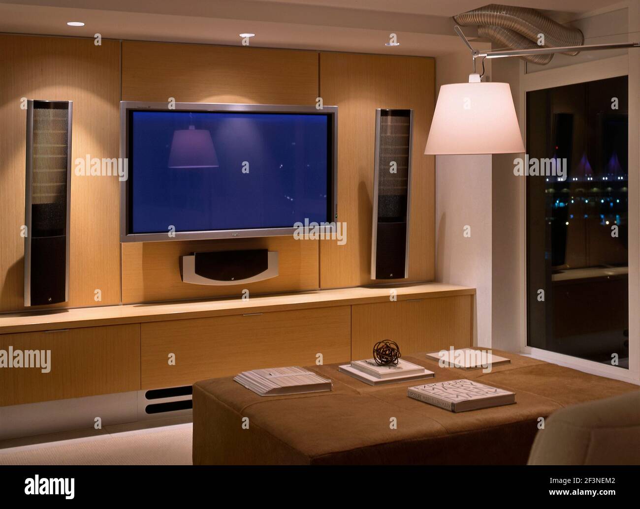 Modern apartment den Stock Photo - Alamy