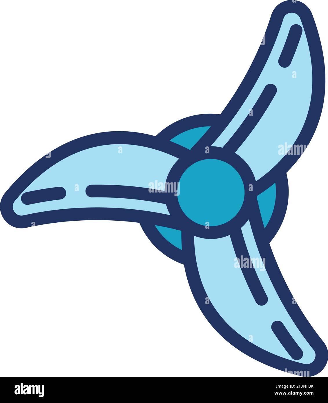 Ship fan icon. Outline Ship fan vector icon for web design isolated on ...