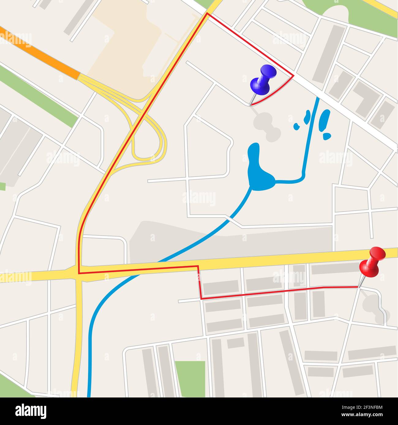 Town street plan Stock Vector Image & Art - Alamy