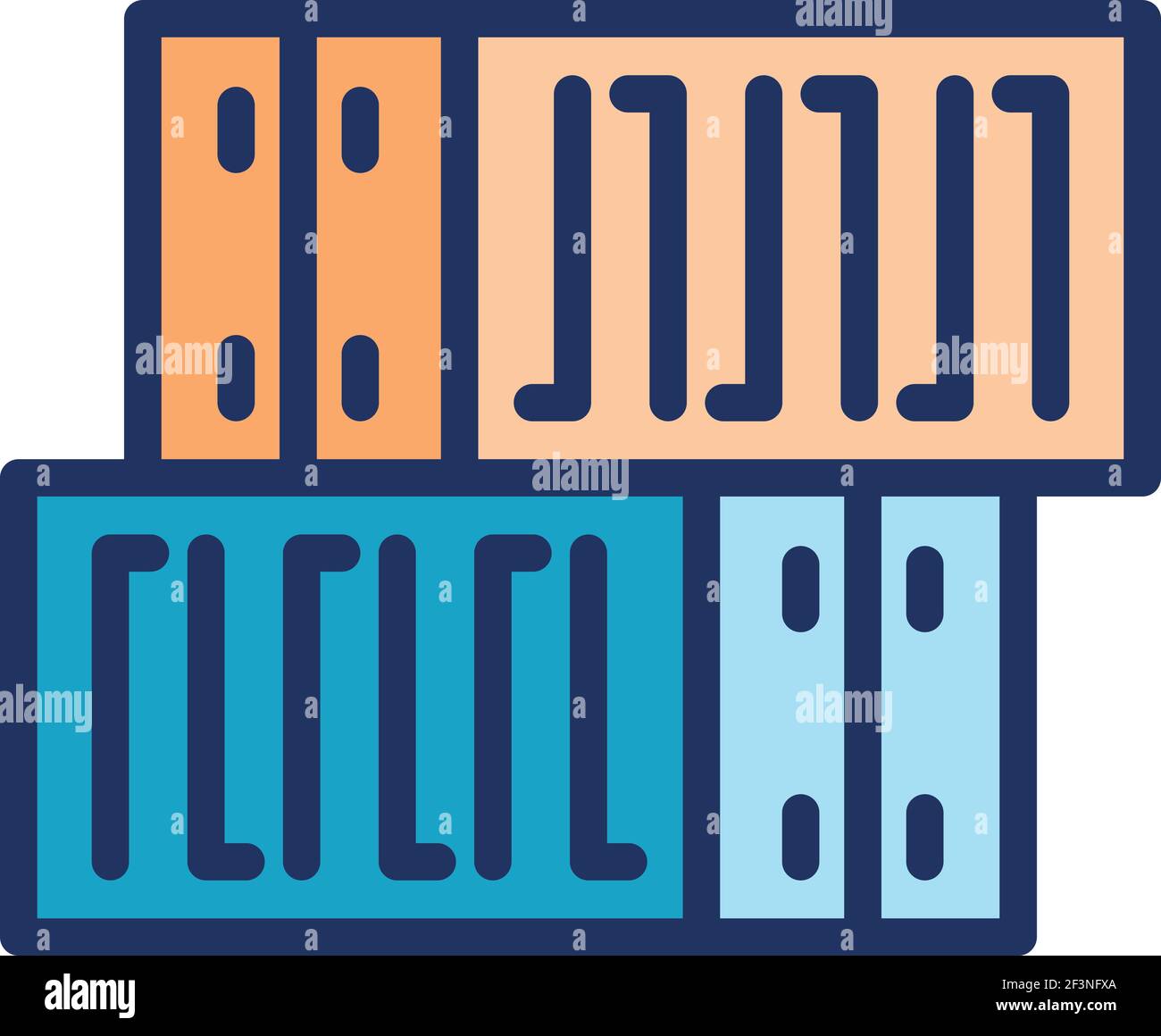 Cargo container icon. Outline Cargo container vector icon for web ...