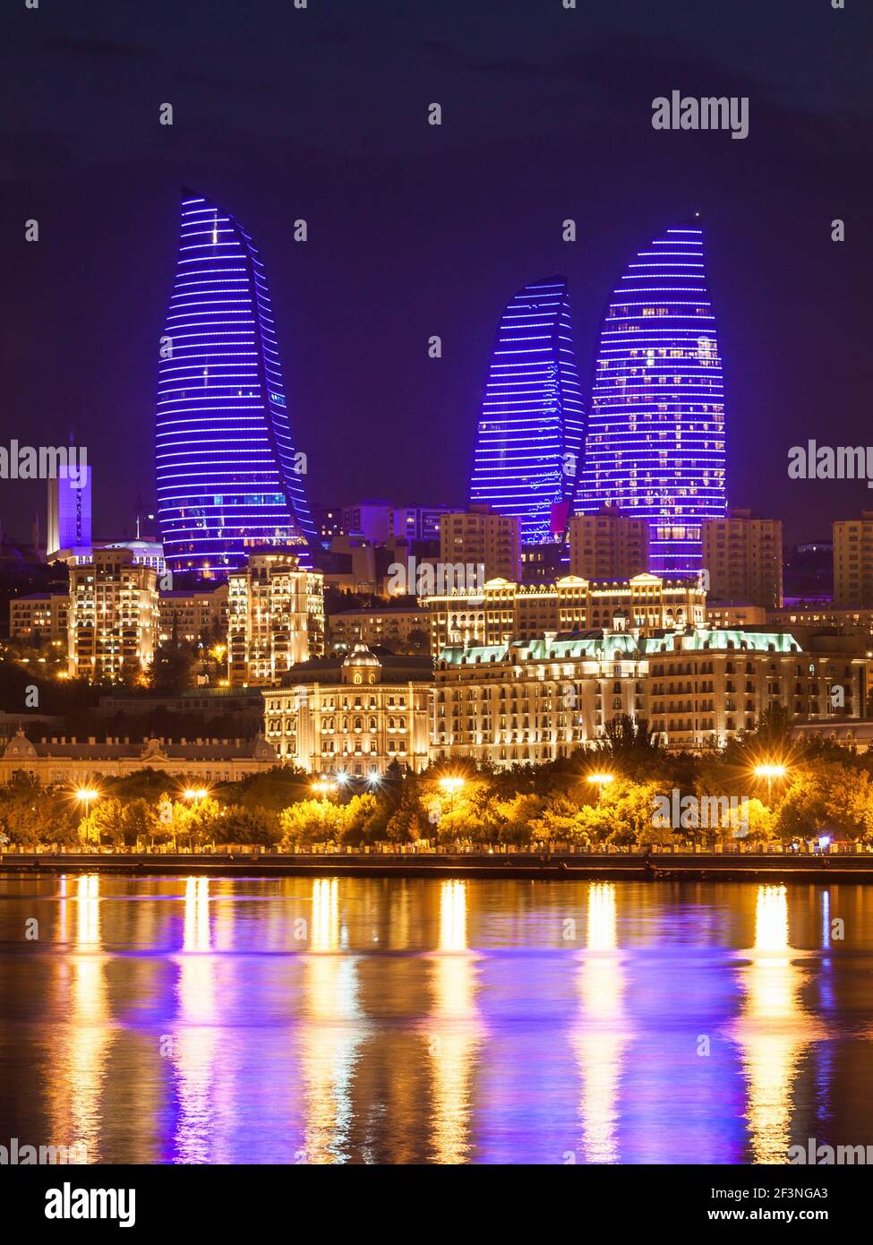 Baku flame towers hi-res stock photography and images - Alamy