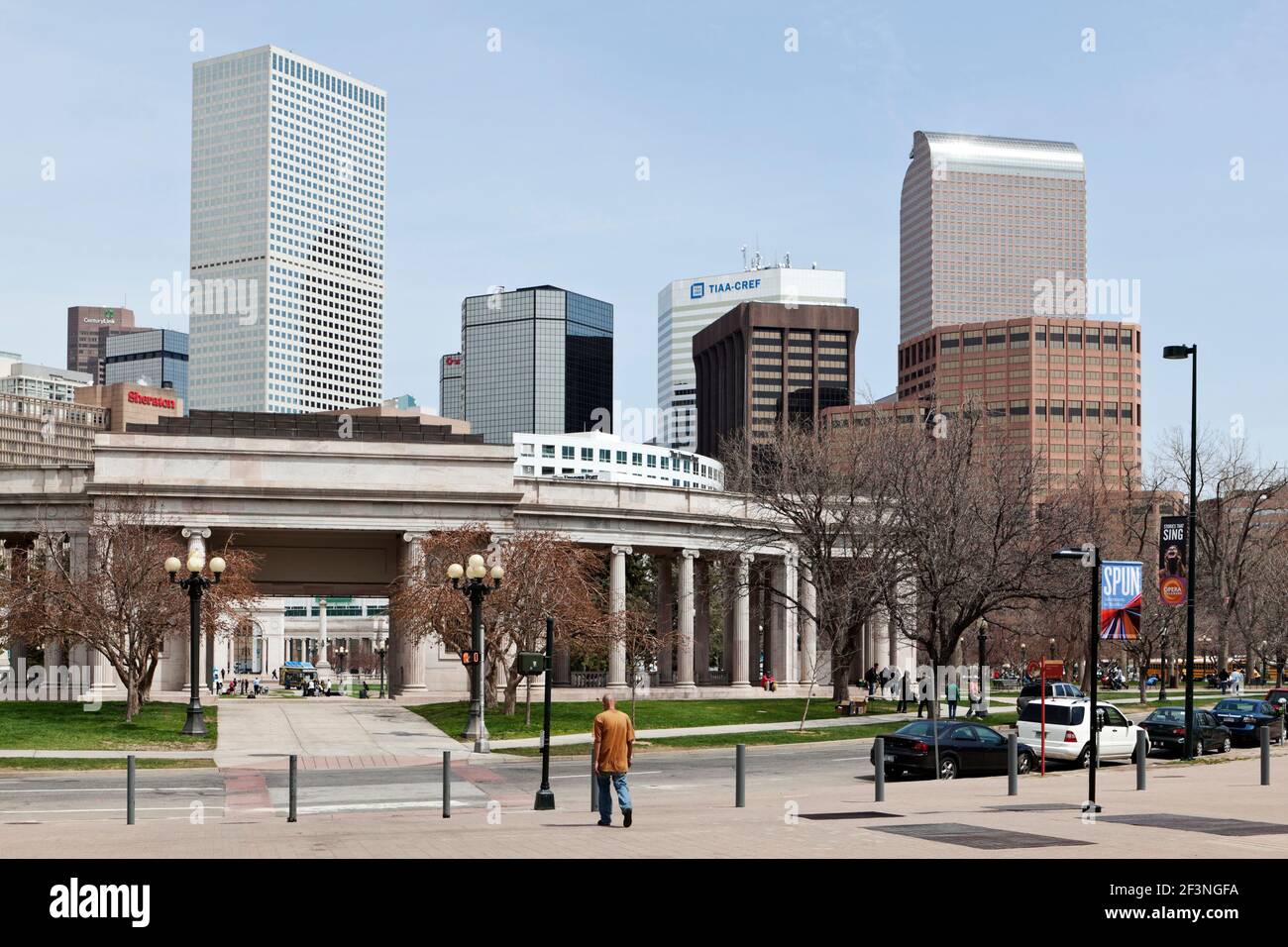 General view of the Denver Civic Center Park Greek amphitheater and ...