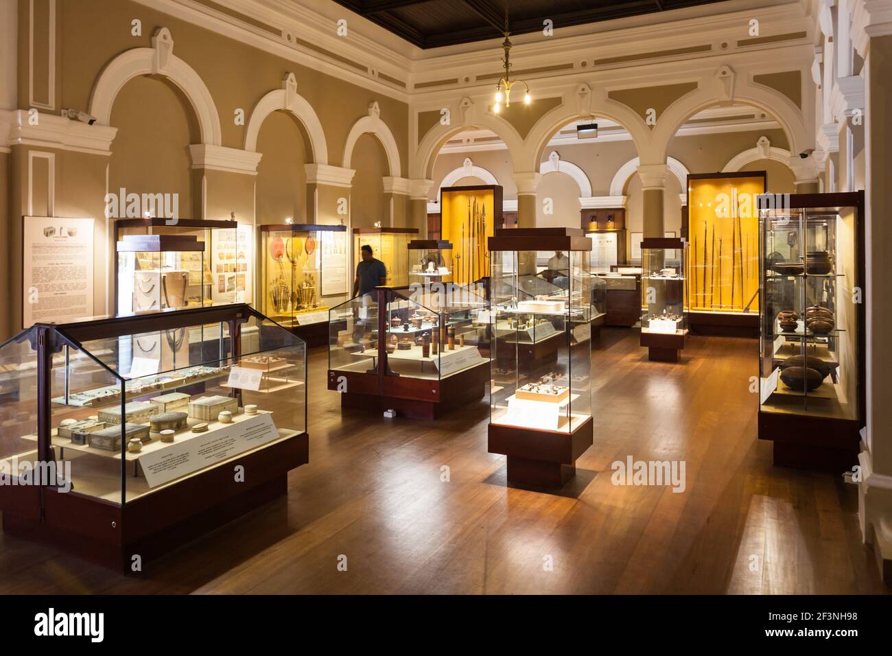 COLOMBO, SRI LANKA - FEBRUARY 27, 2017: Exhibits inside the National ...