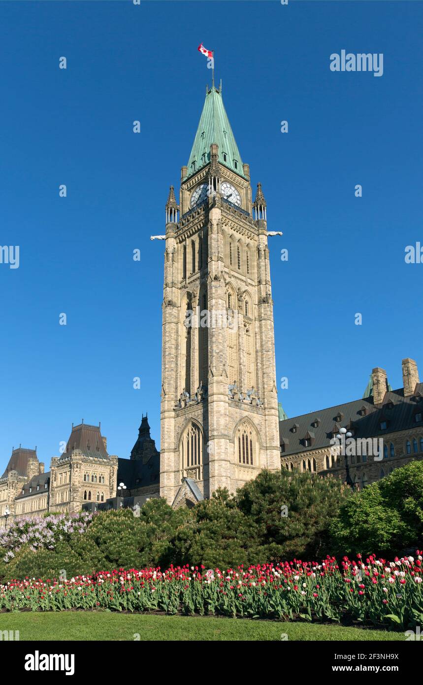 Canada,Ontario,Ottawa,Peace Tower, also known as the Tower of Victory ...