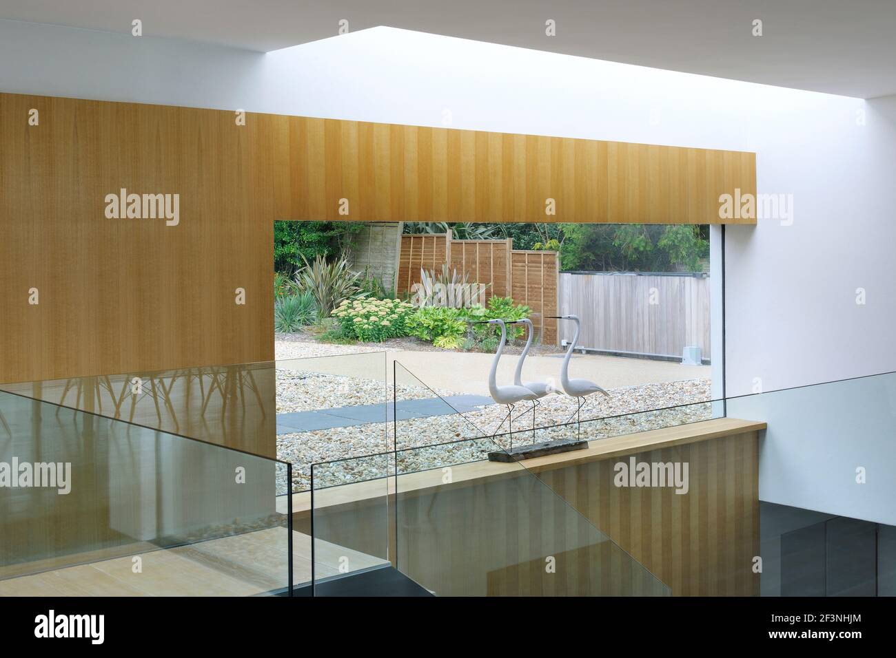 Looking from the main living area across the stair well to the ground ...